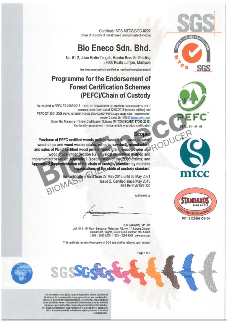 Certifications - BIOENECO